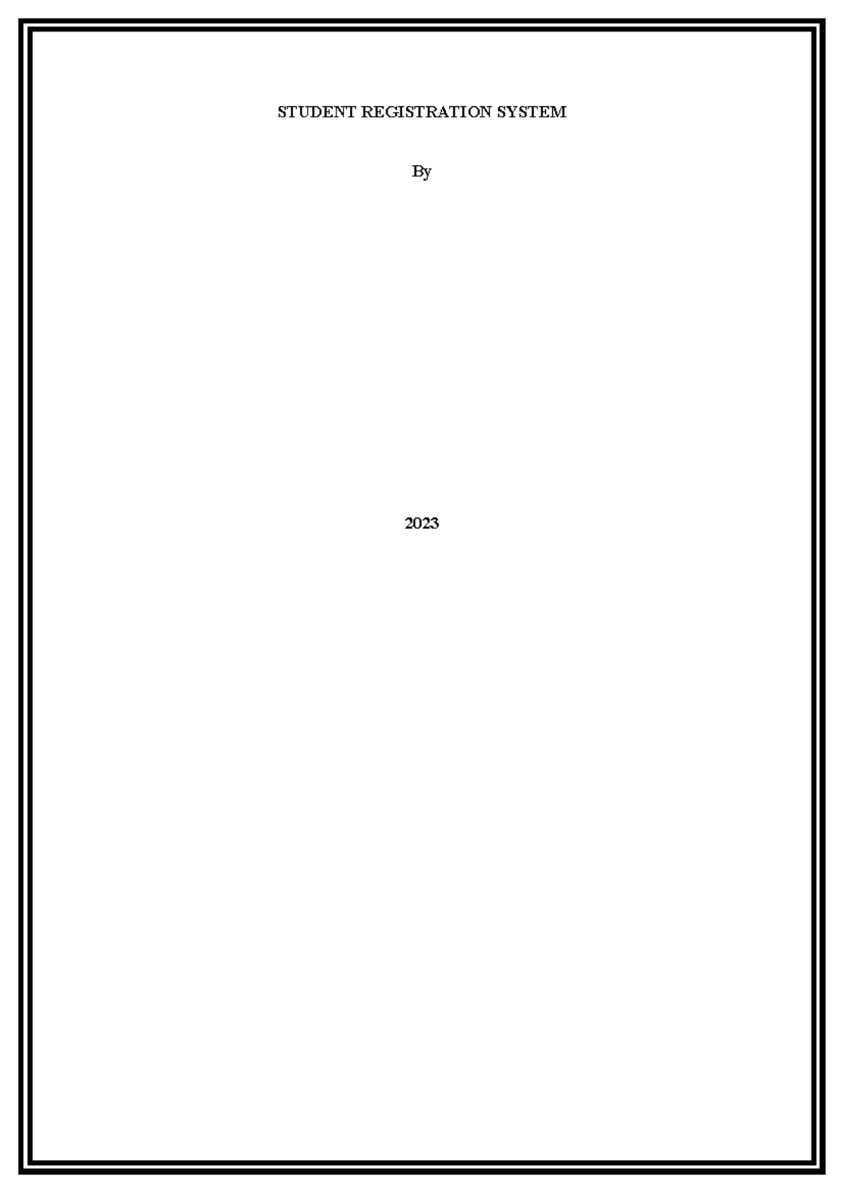 Student Registration System - STUDENT REGISTRATION SYSTEM By PROJECT ...