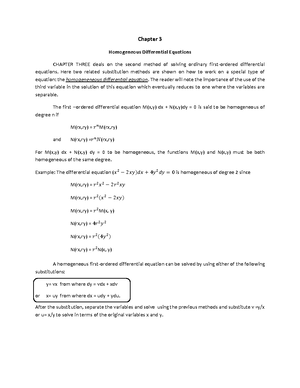 Chapter 1 Differential Equations Introduction - Differential Equations Chapter 1 Introduction ...