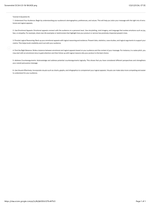 Business communication Tutorial 2 - Tutorial 2 1) Which of the following statements that would ...