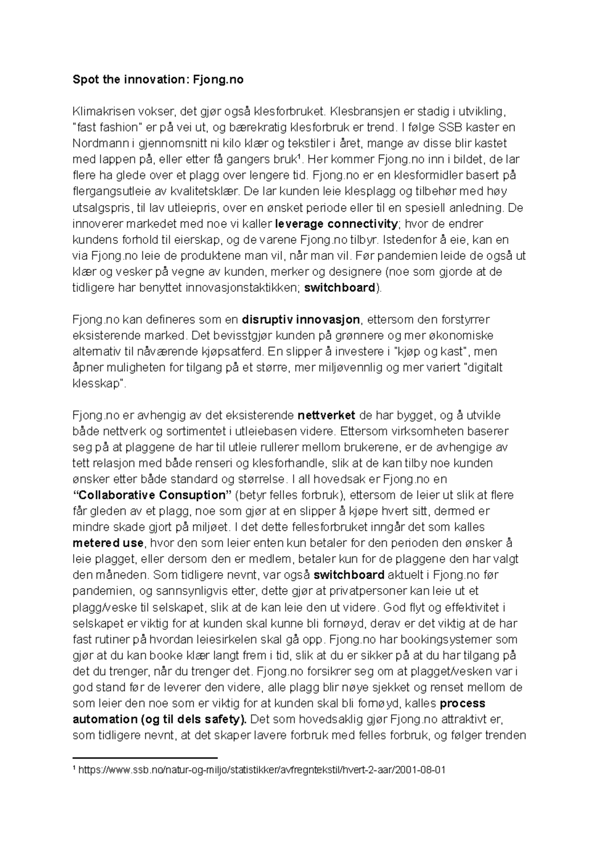 AK2 - Digital transformasjon og innovasjon - Spot the innovation: Fjong Klimakrisen vokser, det ...