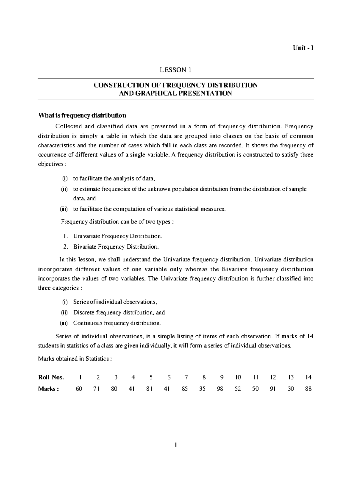 Sta 106 lessons - STATISTICS - LESSON 1 CONSTRUCTION OF FREQUENCY DISTRIBUTION AND GRAPHICAL ...