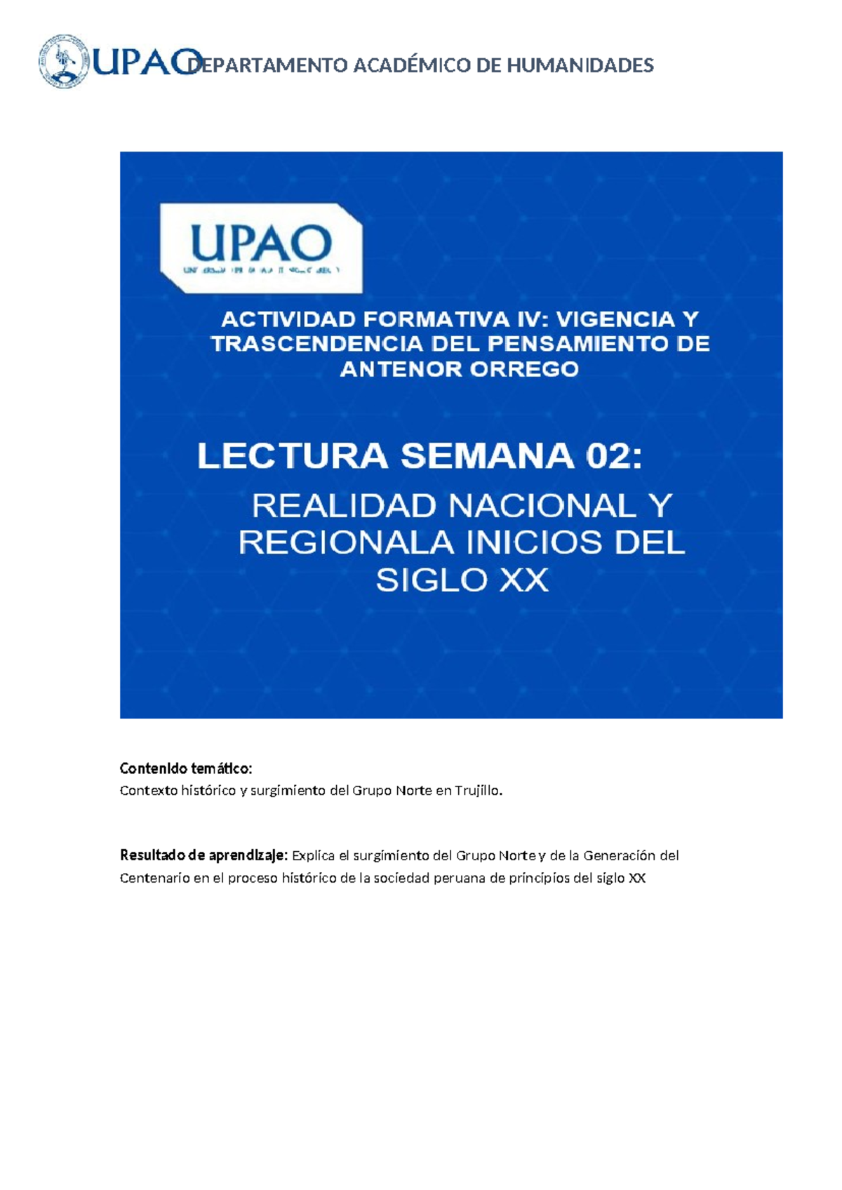 Lectura Semana 02 - Contenido temático: Contexto histórico y ...