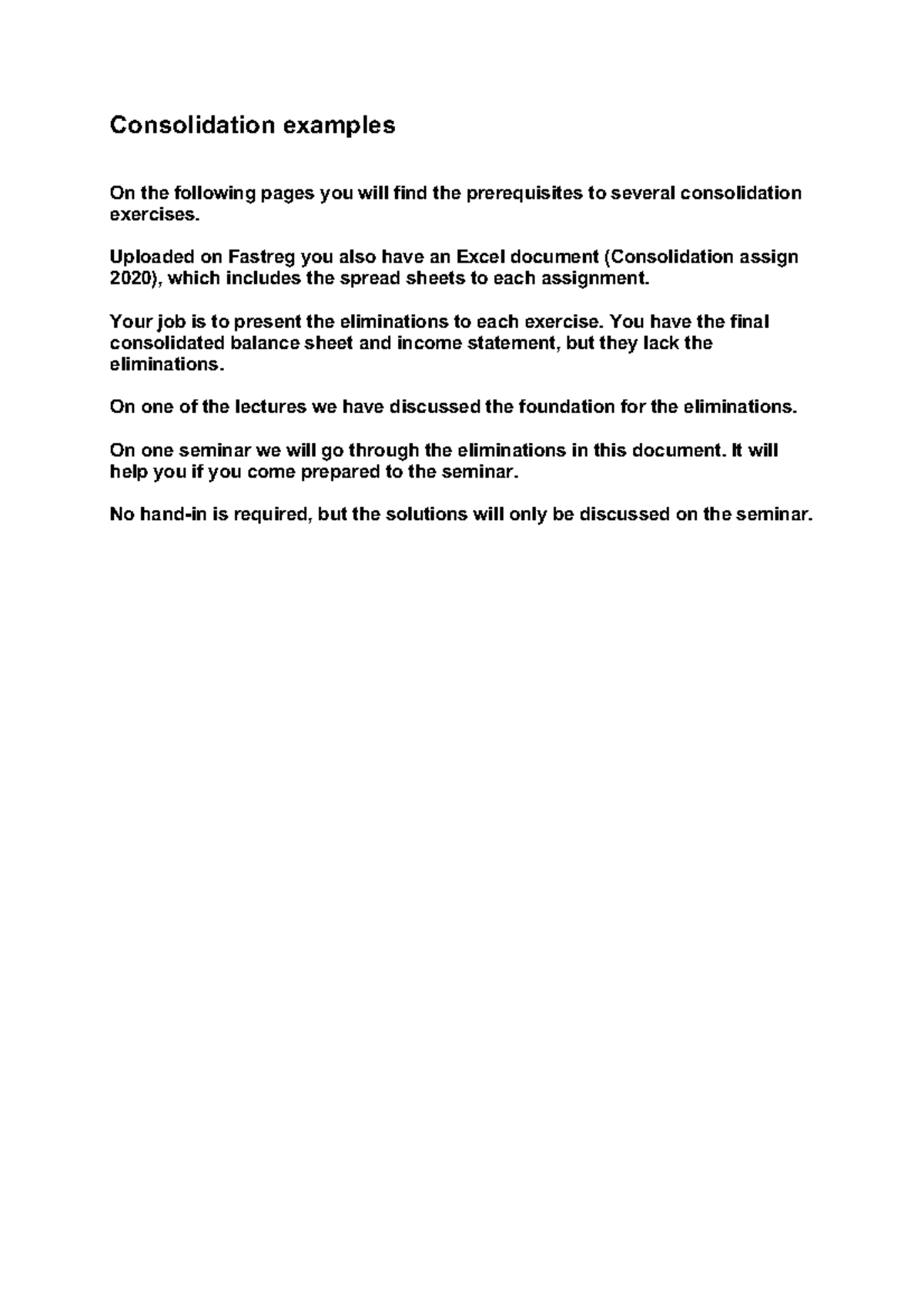 2022 Consolidation 2 (prerequisite) - Consolidation examples On the ...