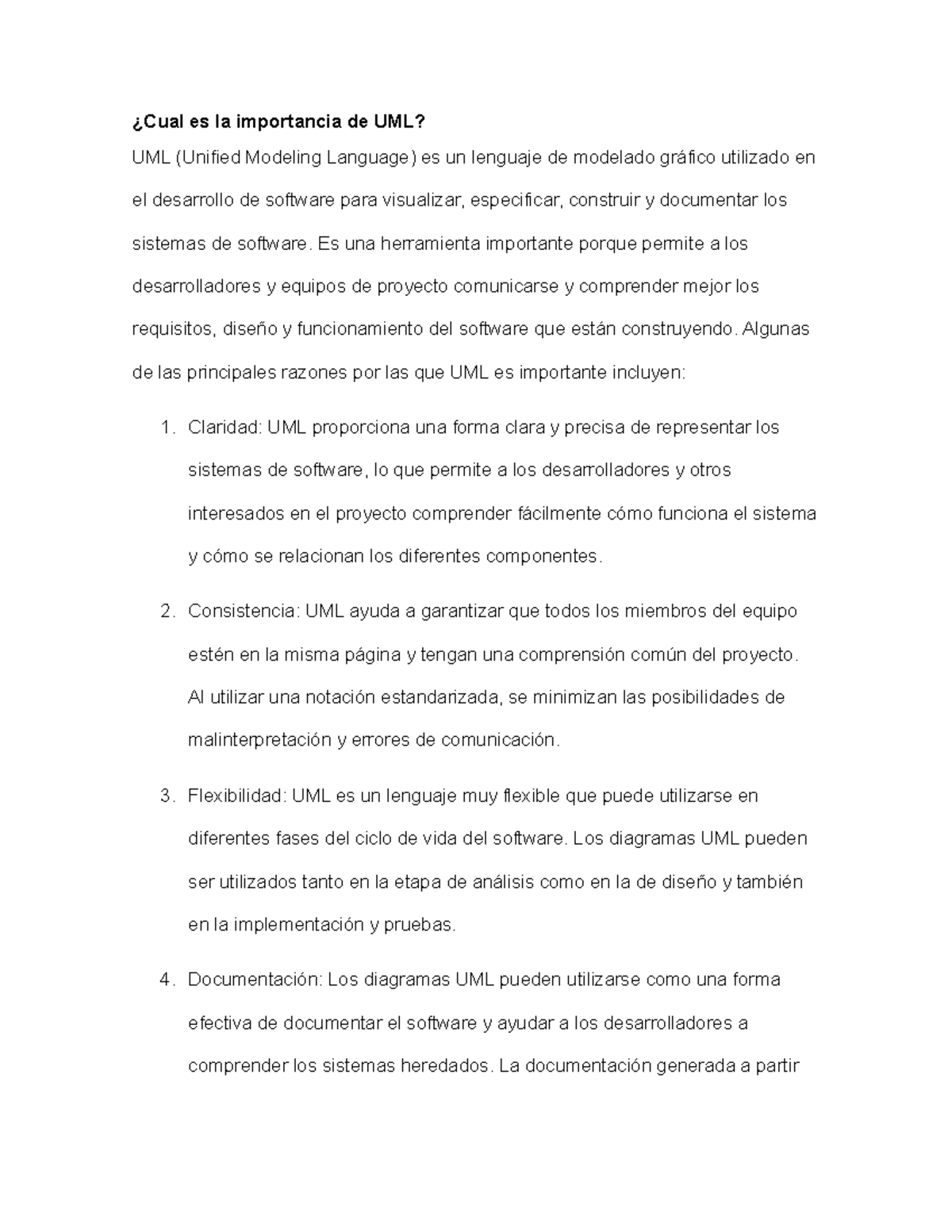 Cual es la importancia de UML - ¿Cual es la importancia de UML? UML ...