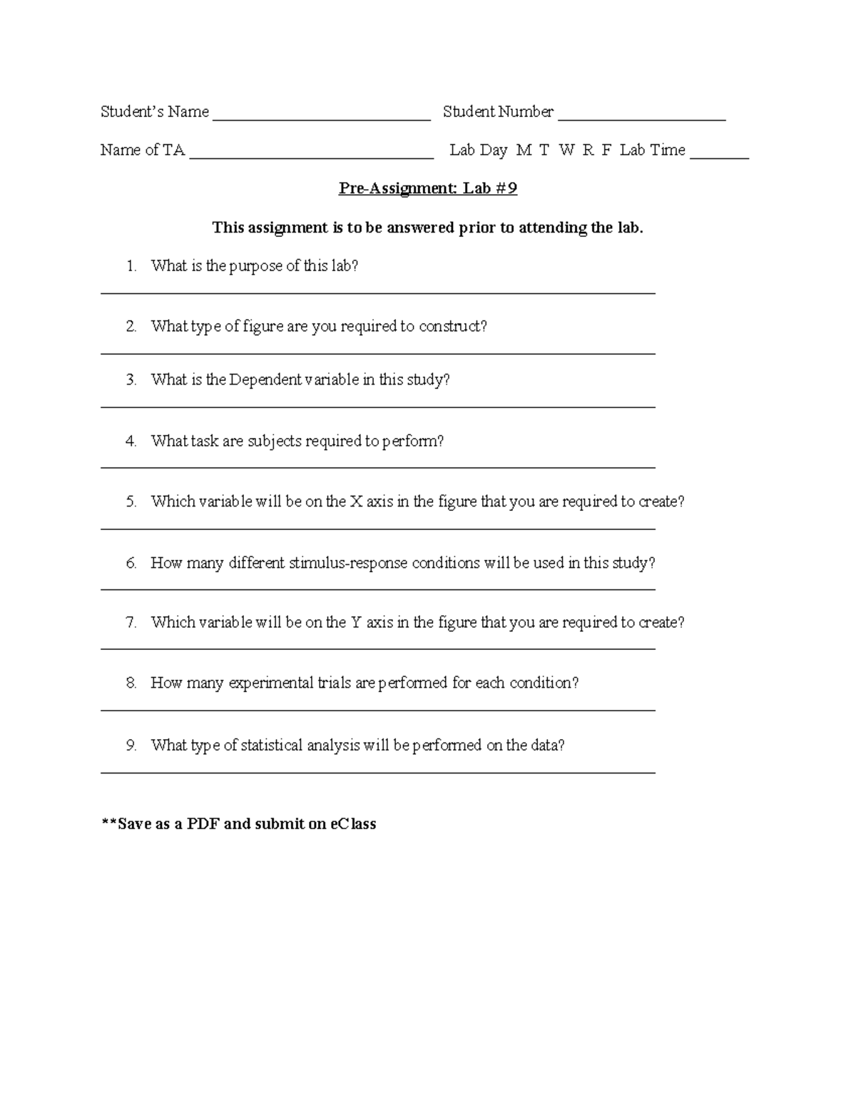 Lab 9 Pre-Lab Assignment - Student’s Name ...