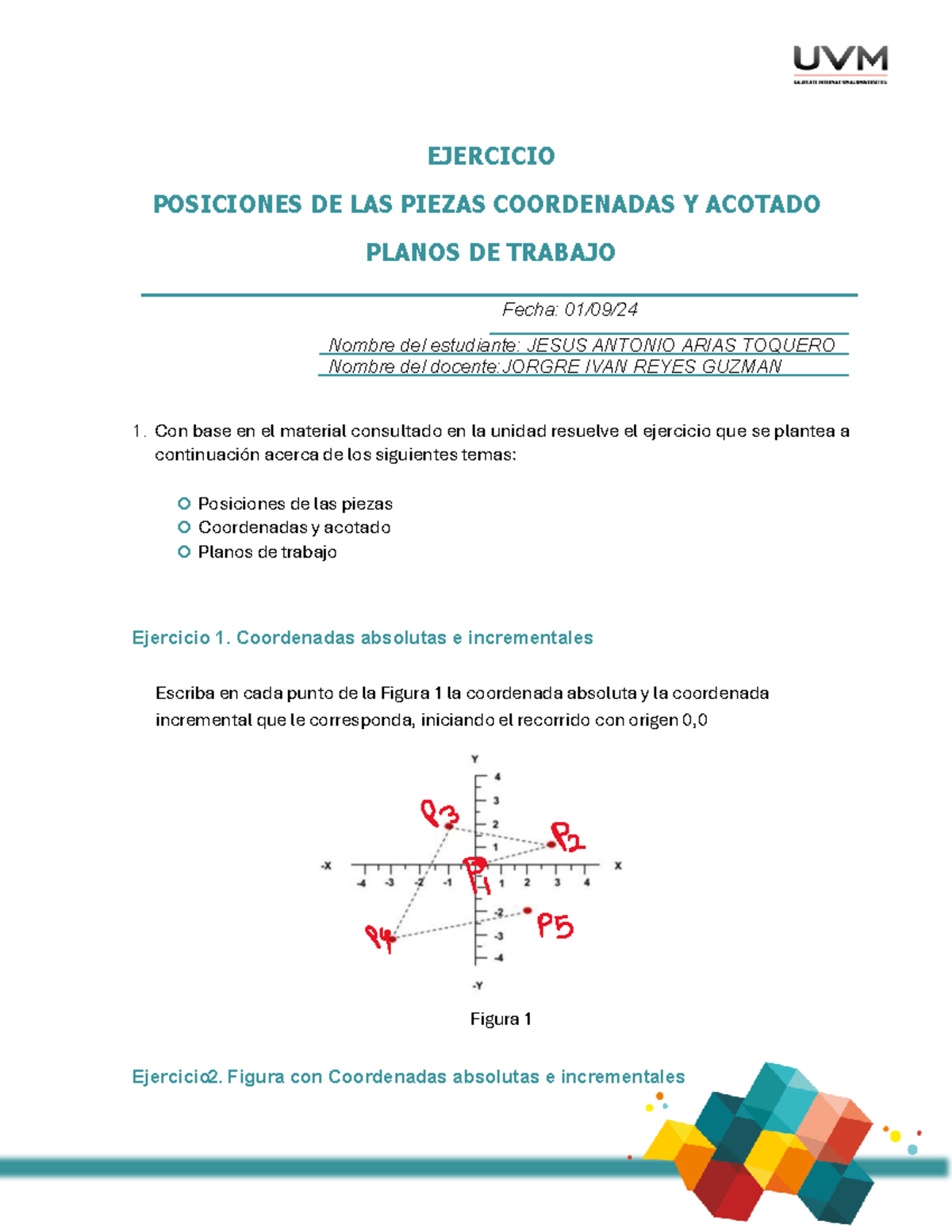 A1#ATJA - AERERERER - EJERCICIO POSICIONES DE LAS PIEZAS COORDENADAS Y ...