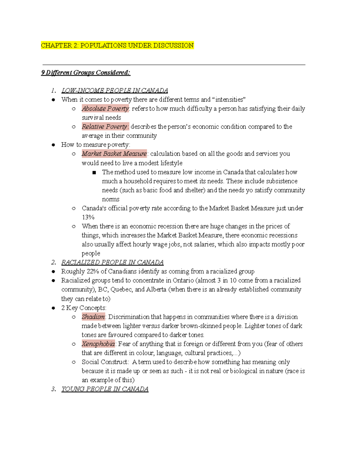 Chapter 2 Populations Under Discussion - CHAPTER 2: POPULATIONS UNDER ...