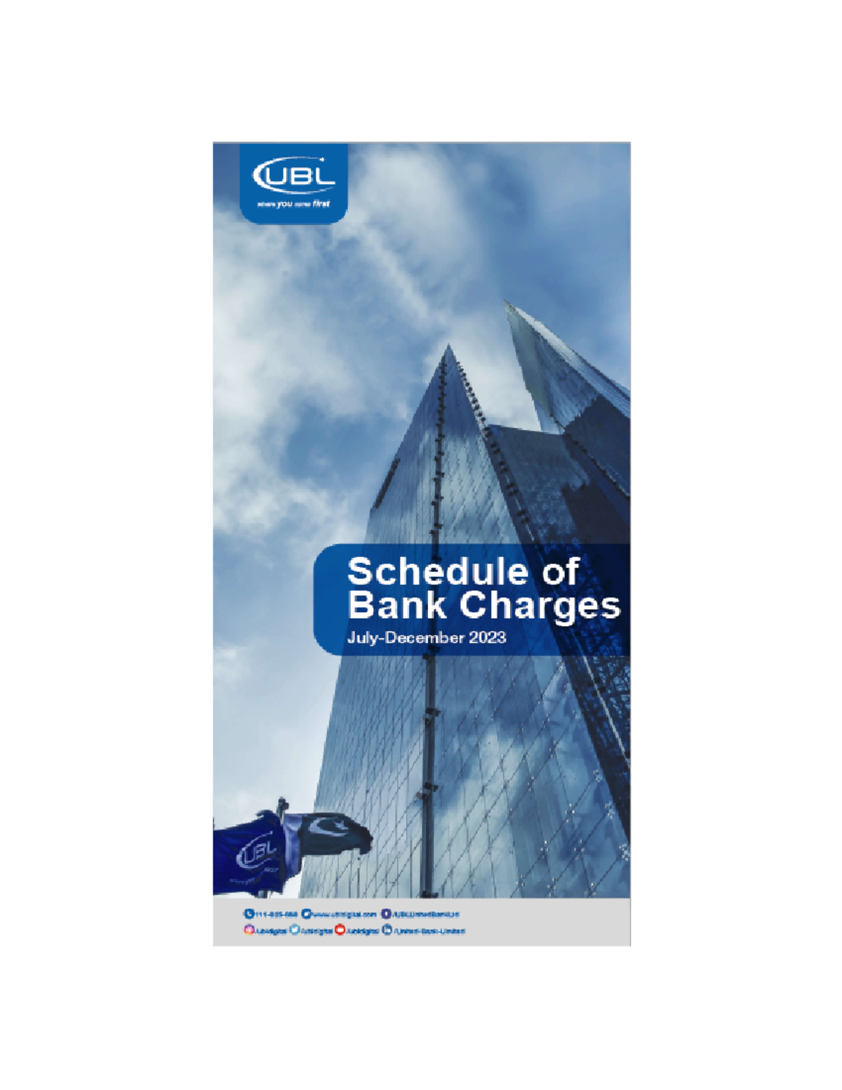 Schedule of Charges July December 2023 - Table of Contents Schedule of ...