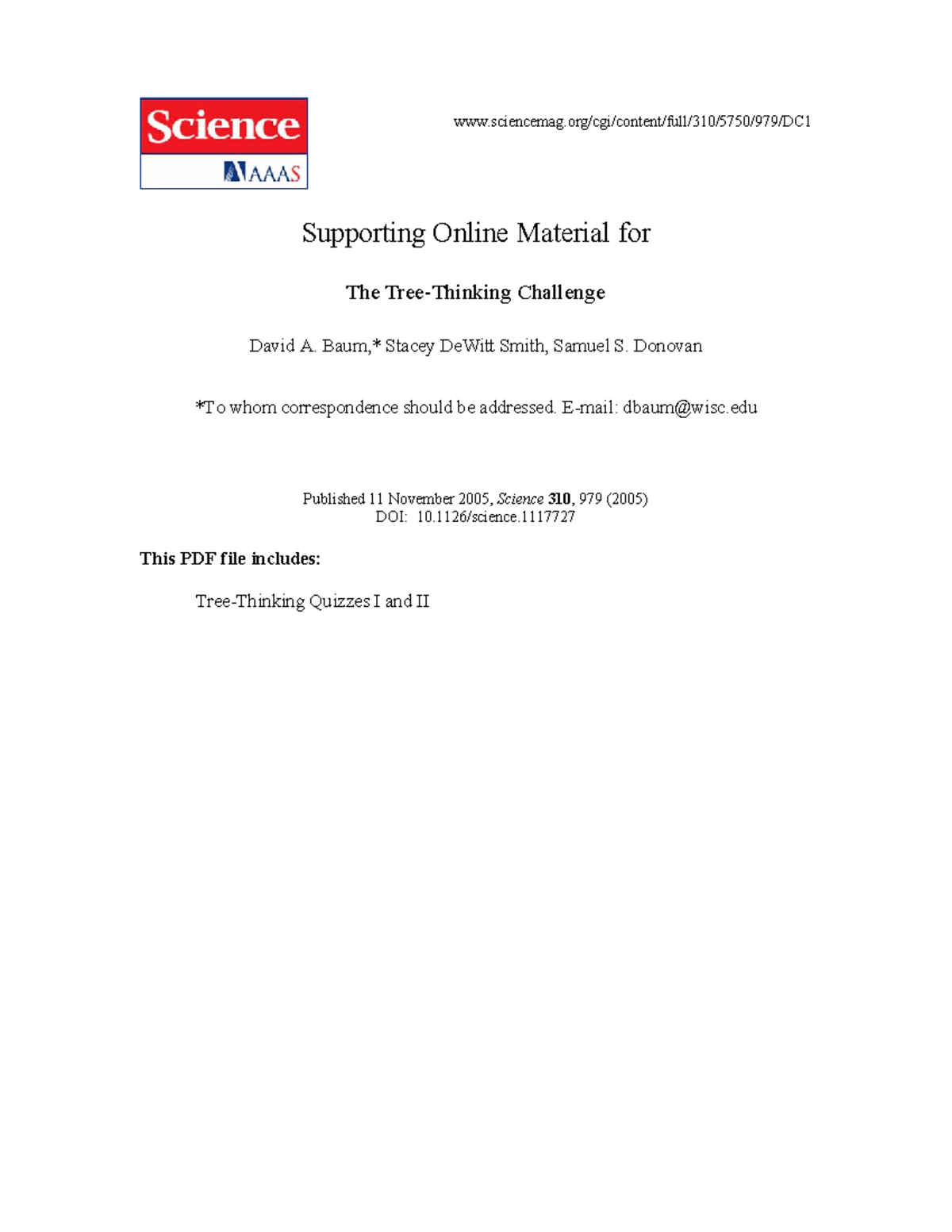 Tree-thinking-quiz KEY - sciencemag/cgi/content/full/310/5750/979/DC ...