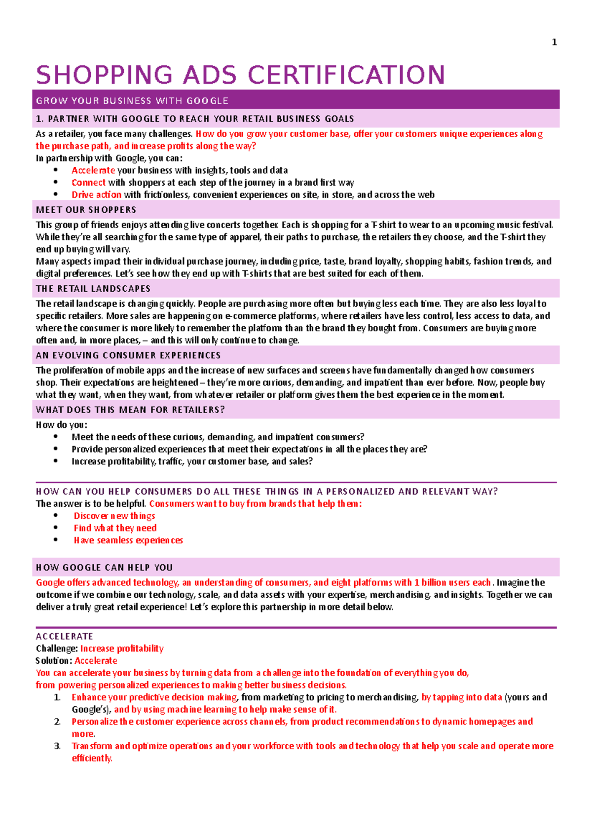 Shopping ads Certification_Word Document - 1 SHOPPING ADS CERTIFICATION ...