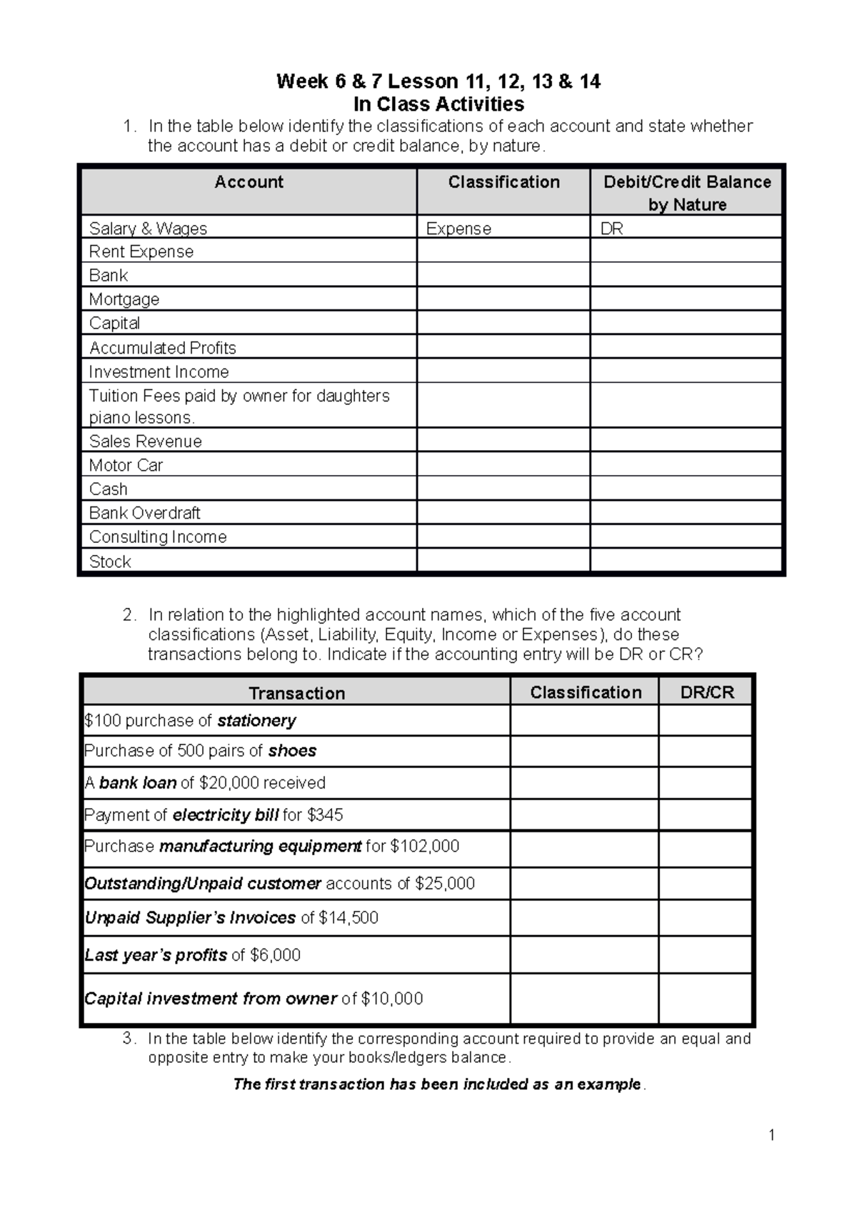 Double Entry Accounting, GST Accounting Activities - Week 6 & 7 Lesson ...
