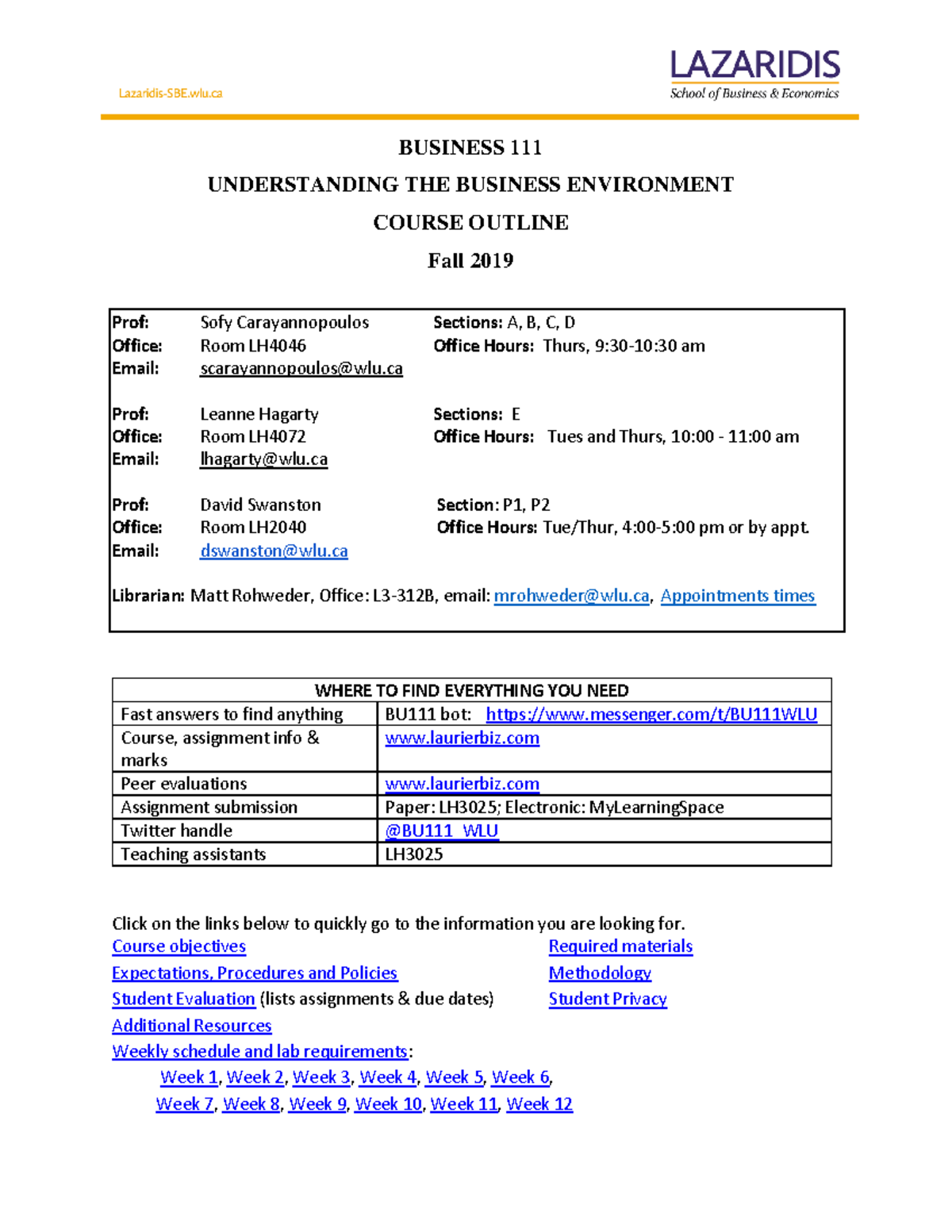 BU111 Course Outline - Warning: TT: undefined function: 32 Warning: TT: undefined function: 32 ...