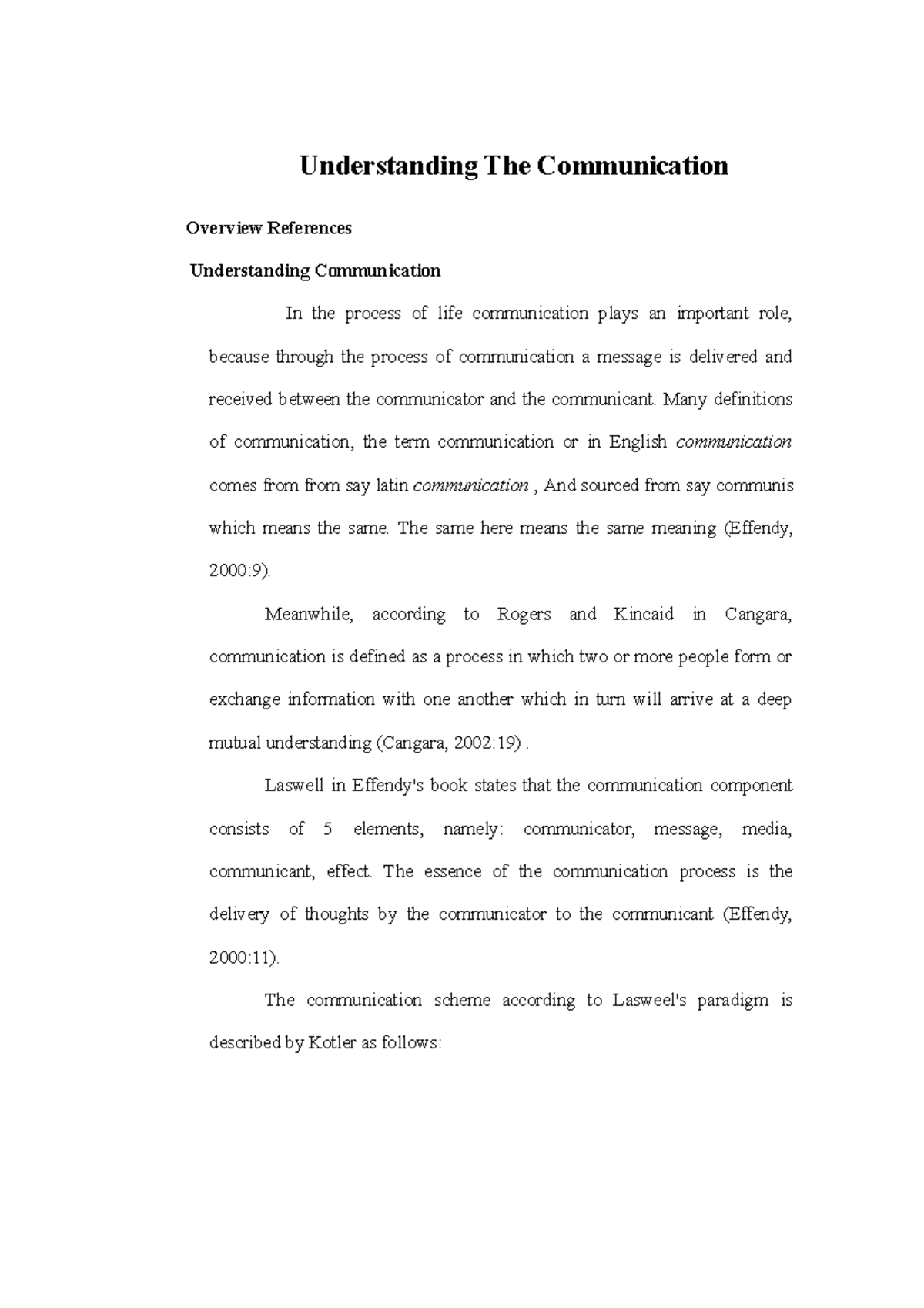 Understanding The Communication - Understanding The Communication Overview References ...