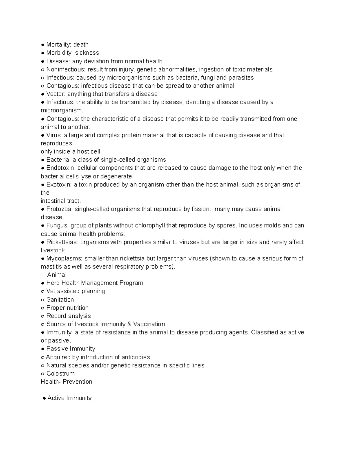 Avs health - Mortality: death Morbidity: sickness Disease: any ...