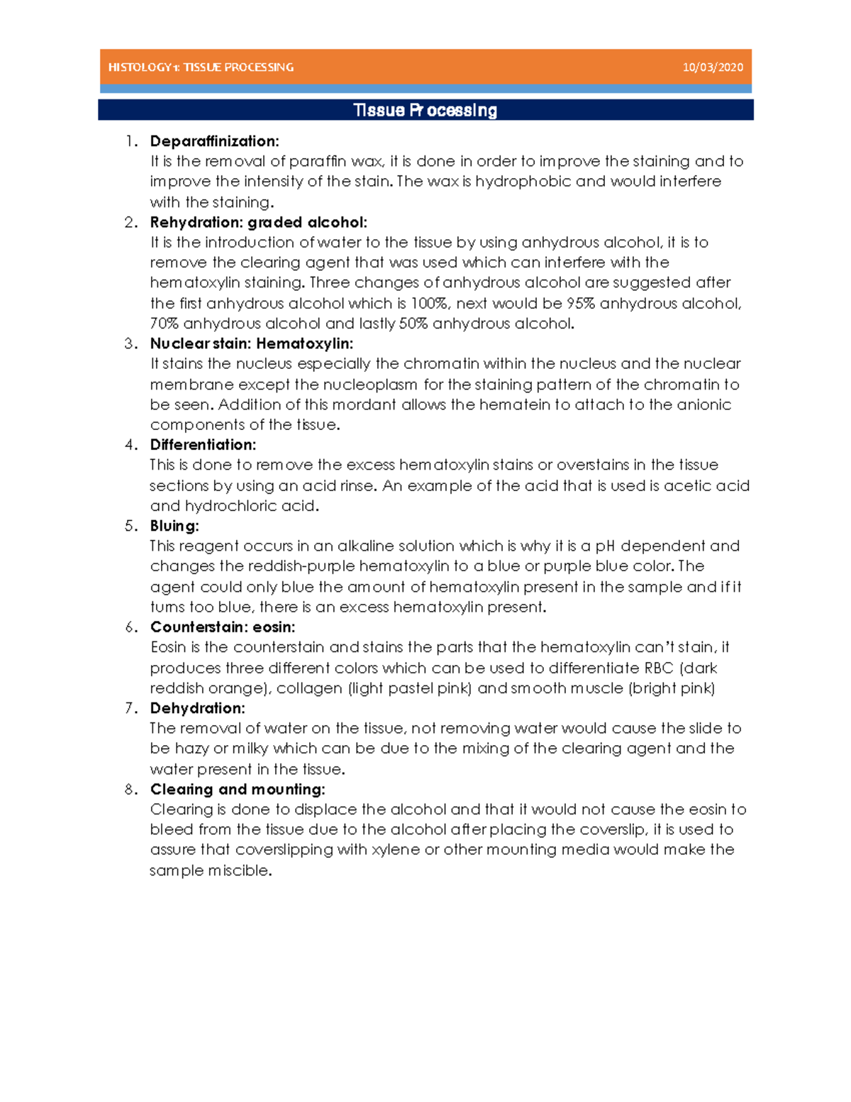 Histology Tissue Processing, Methods, and Microtomes - Tissue Pr ...