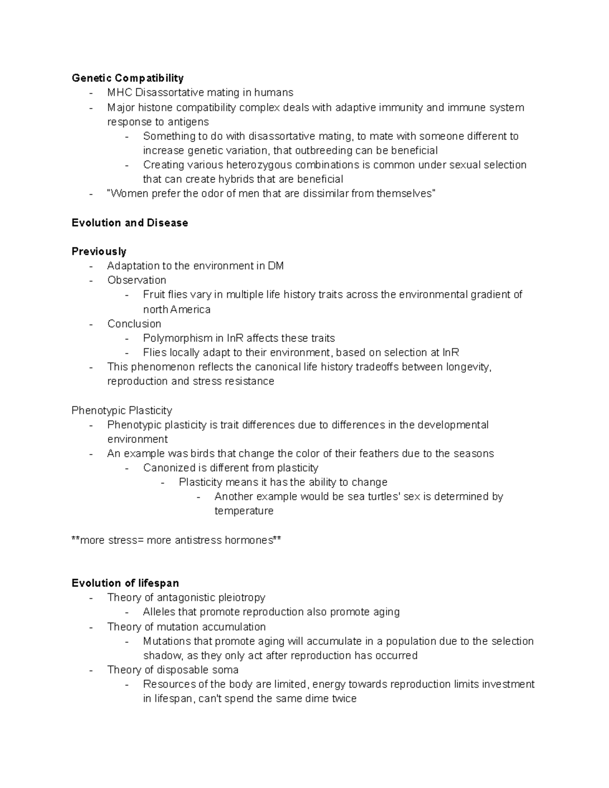 12 6 Final Lecture - Genetic Compatibility - MHC Disassortative mating ...