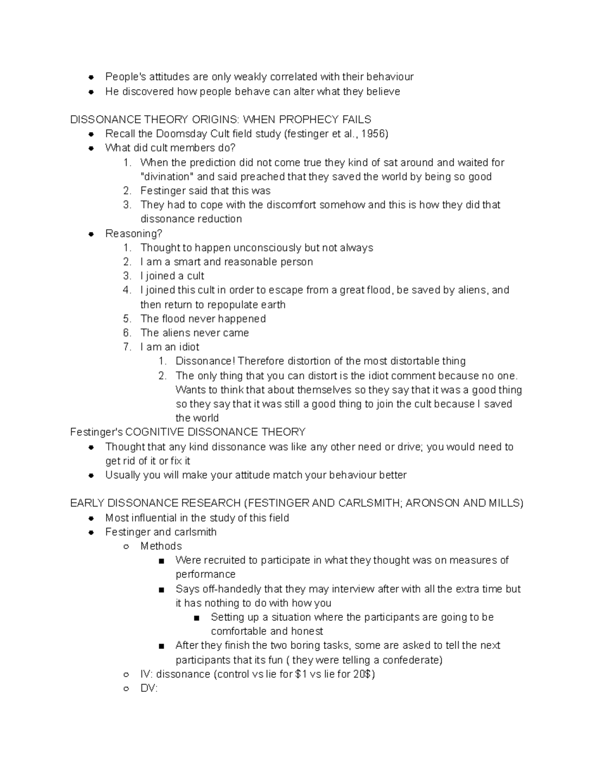 Diss theory lecture notes - People's attitudes are only weakly ...