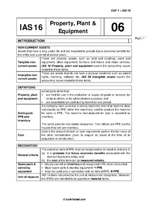 IFRS 16 - ACCA SBR notes - IFRS 16: Leases Objective: IFRS 16 ...