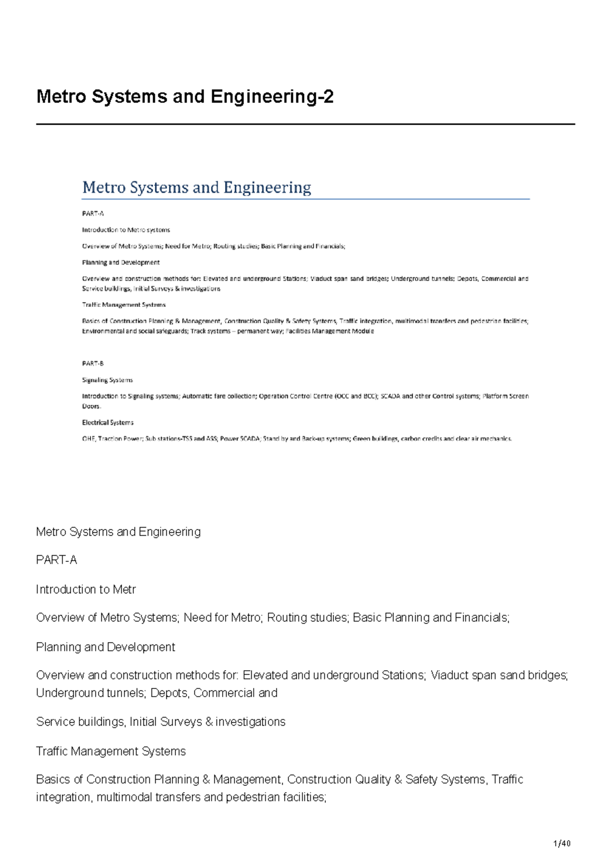 Studocu.com-Metro Systems and Engineering-2 - Metro Systems and ...