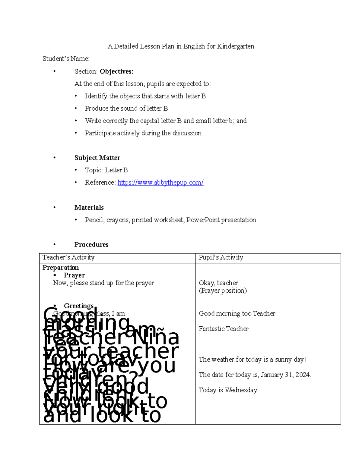 Lesson-Plan - Lesson Plan - A Detailed Lesson Plan in English for ...