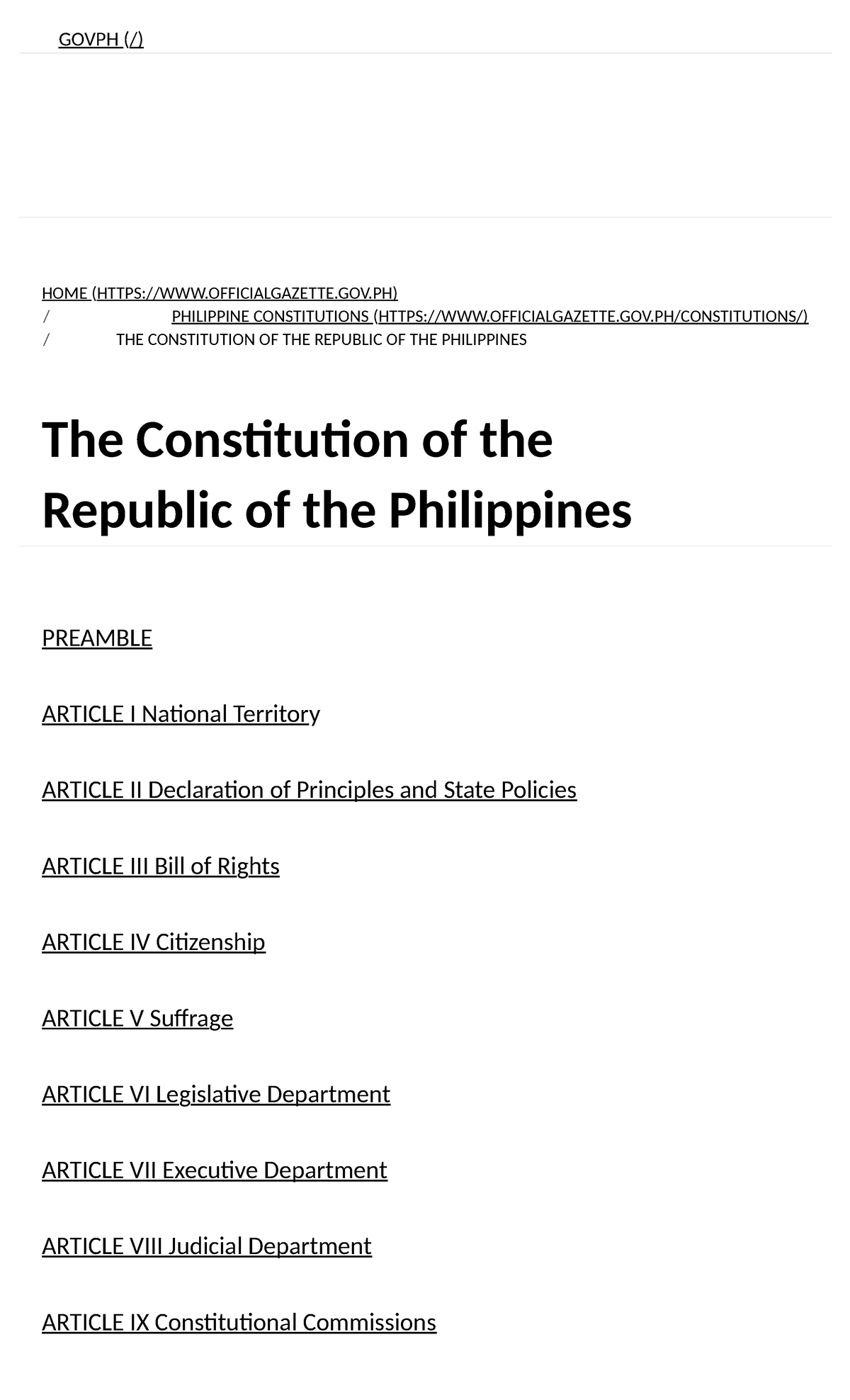Philippines-1987-constitution - GOVPH (/) HOME (HTTPS:WWW ...