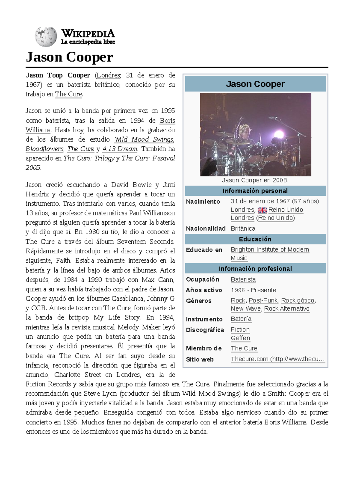 Jason Cooper - jas cop lect not - Jason Cooper Jason Cooper en 2008 ...