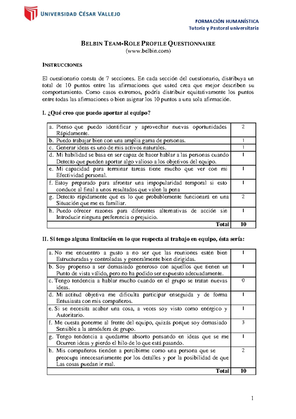 Test+de+belbin - TEST DE BELBIN - Tutoría y Pastoral universitaria ...