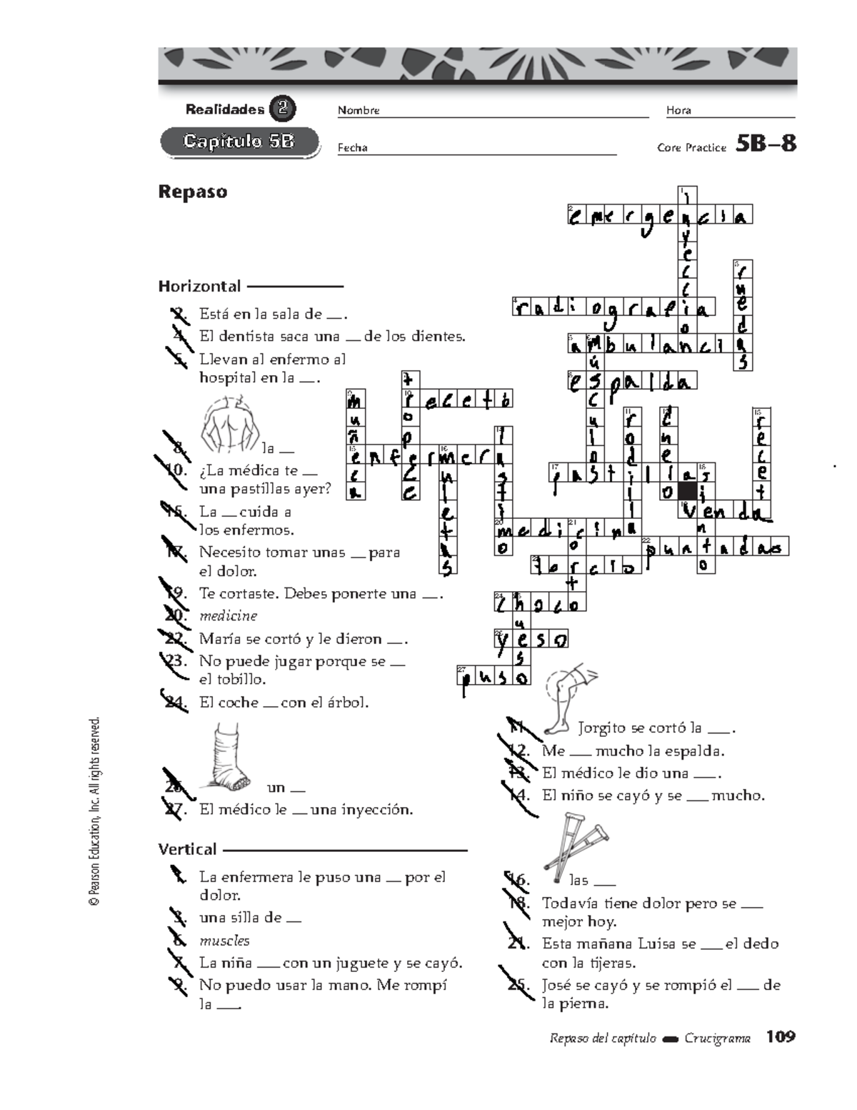 Sp2 Feb6 Vocab Crossword Pearson Education Inc All Rights