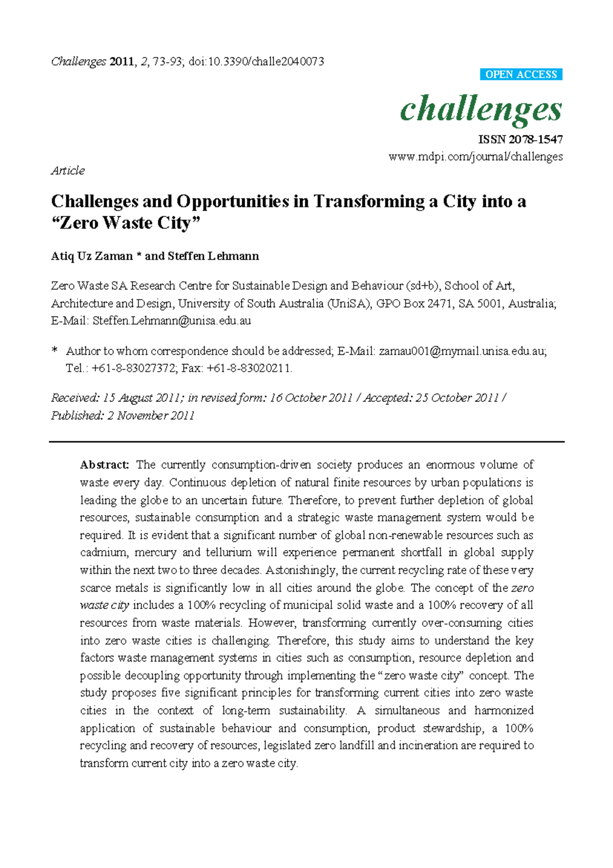 Challenges-02-00073 - Operations Management - Challenges 2011 , 2 , 73 ...