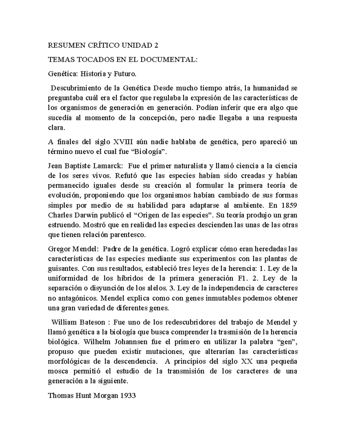 Resumen Crítico Unidad 2 - RESUMEN CRÍTICO UNIDAD 2 TEMAS TOCADOS EN EL ...