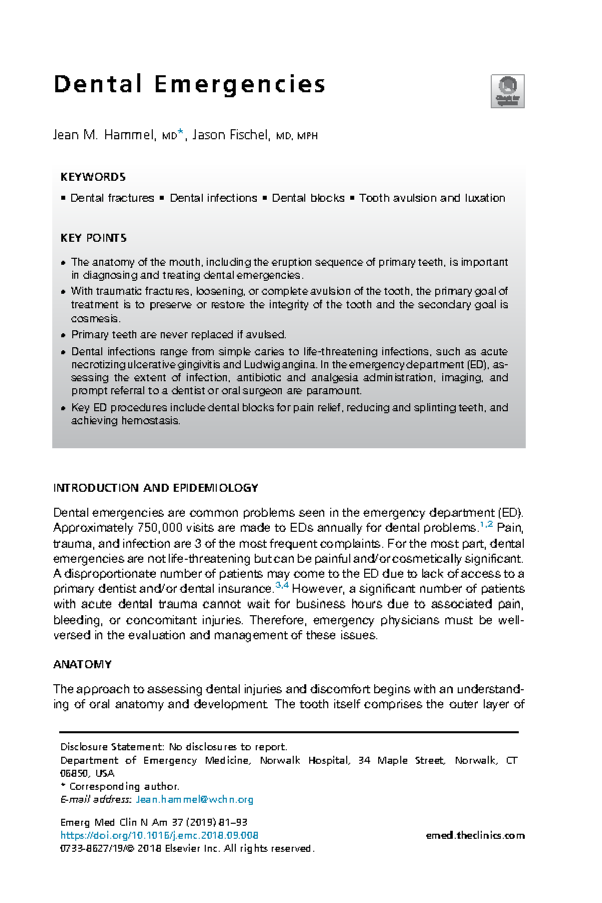 Emergencias dentales - qeqeqwrqwrwr - Dental Emergencies Jean M. Hammel ...