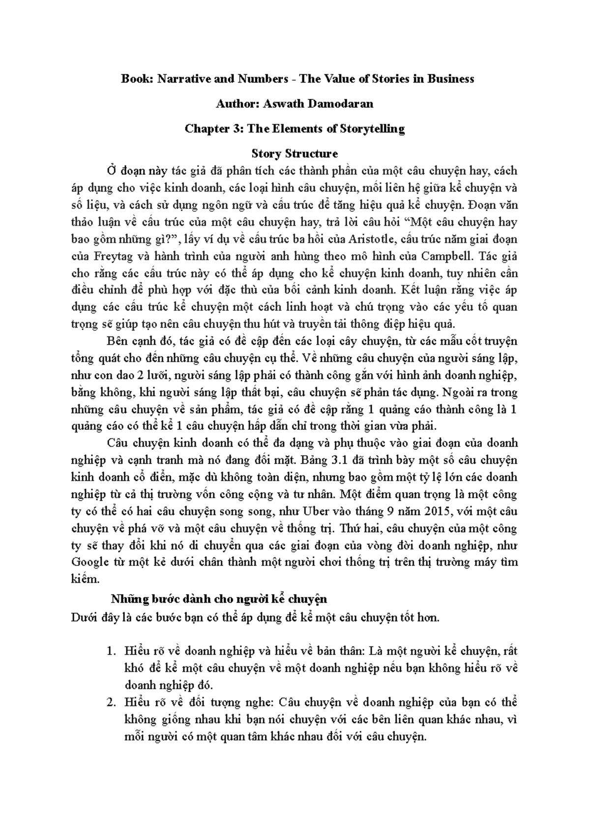 [Group 13] Chapter 3 - Narrative and Numbers The value of stories in ...