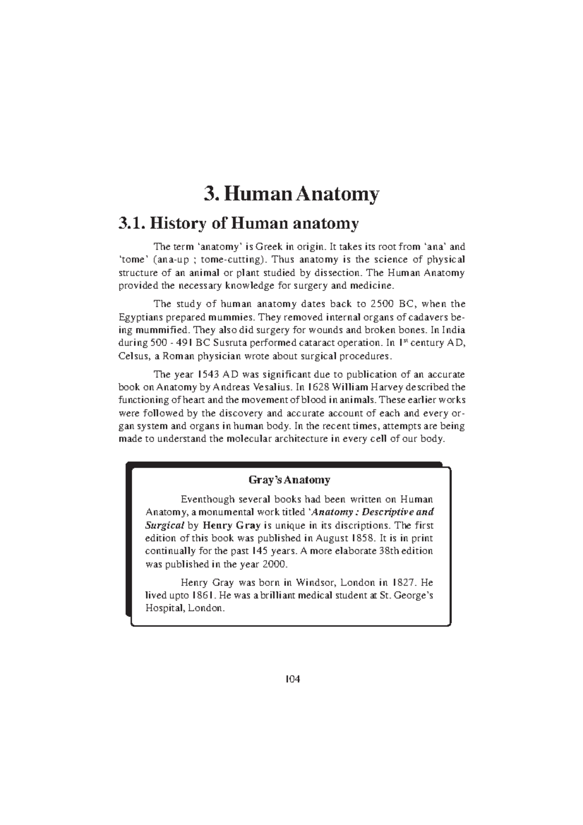 Humananatomy - Lecture notes - 3. Human Anatomy 3. History of Human ...