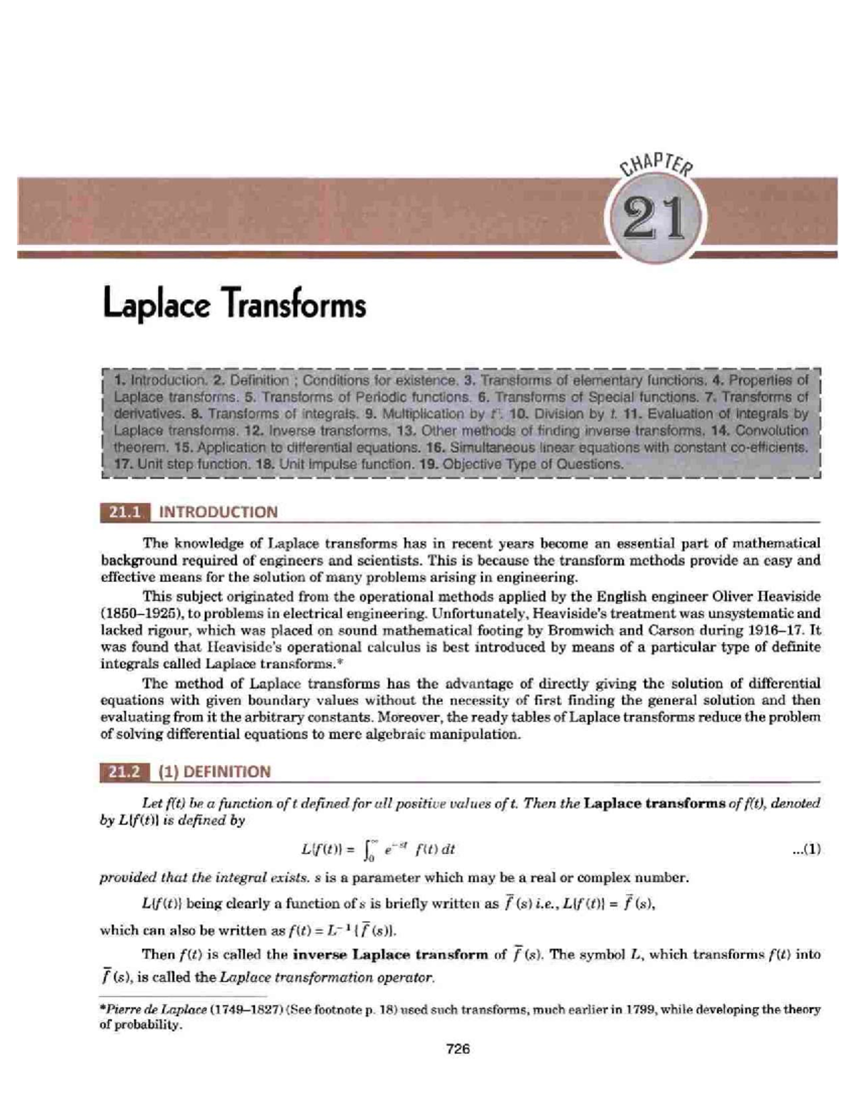 Laplace math book - Computer Science - Studocu