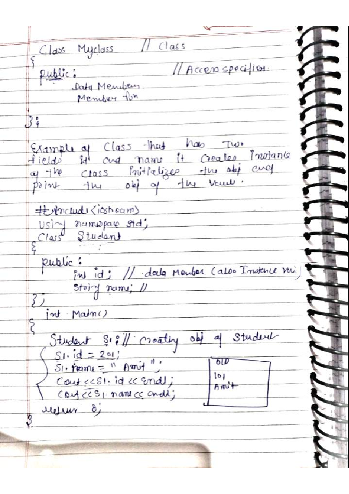 Class object program - Basic Computer Engineering - Studocu