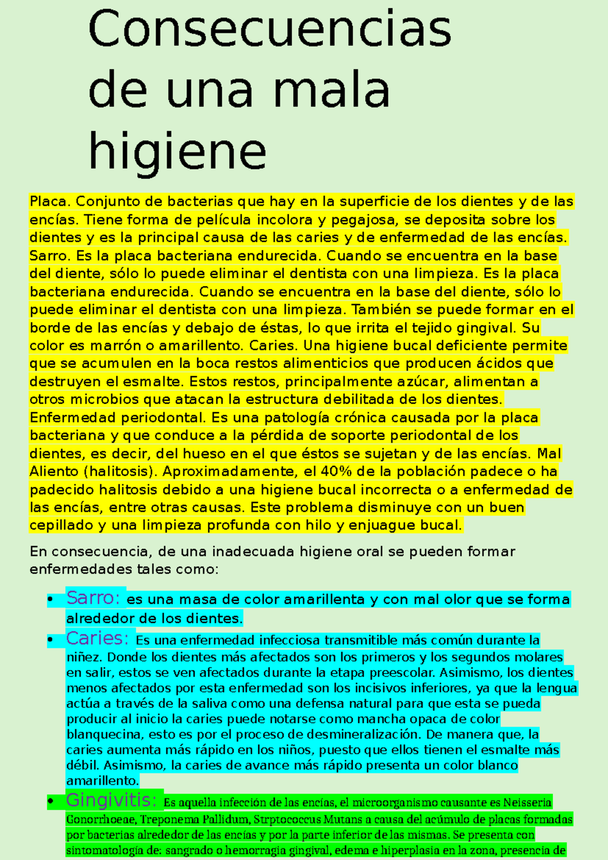 Consecuencias de una mala higiene - Consecuencias de una mala higiene ...