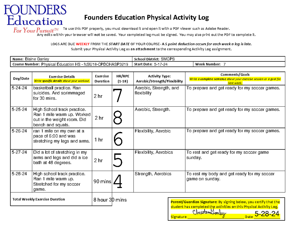 Kami Export - Activity Log (11) - Founders Education Physical Activity ...