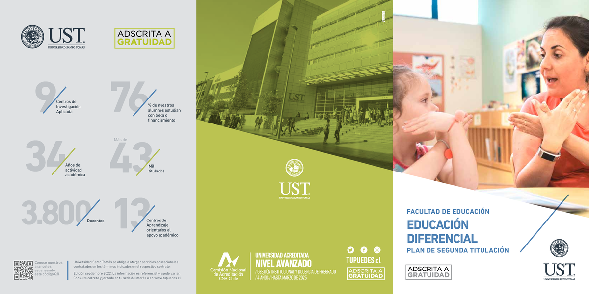 UST Educ Diferencial Seg Tit 2023 - EDUCACIÓN DIFERENCIAL FACULTAD DE ...
