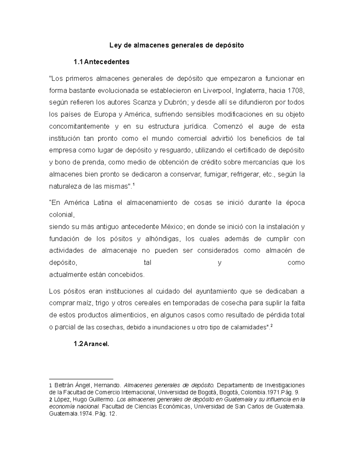 Ley de almacenes generales de depósito - Ley de almacenes generales de ...