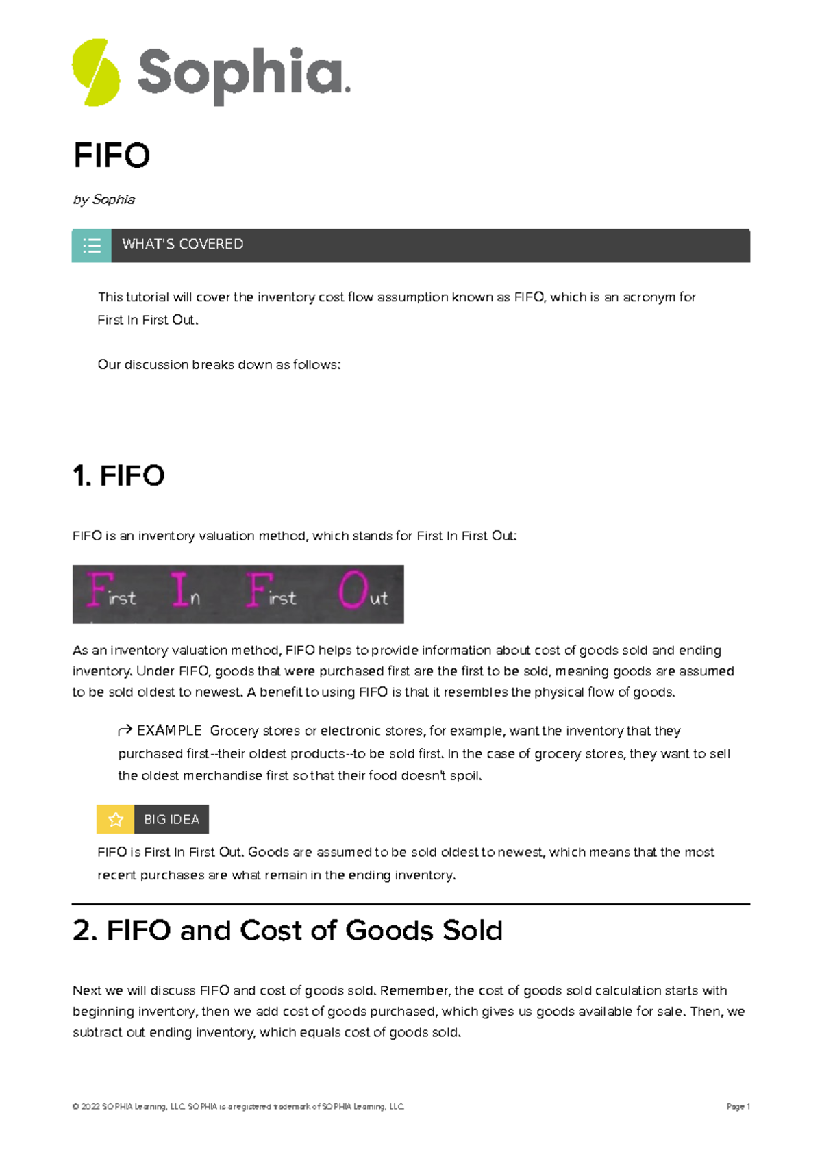 Fifo-2 - Notes and tutorials sophia - FIFO by Sophia This tutorial will ...