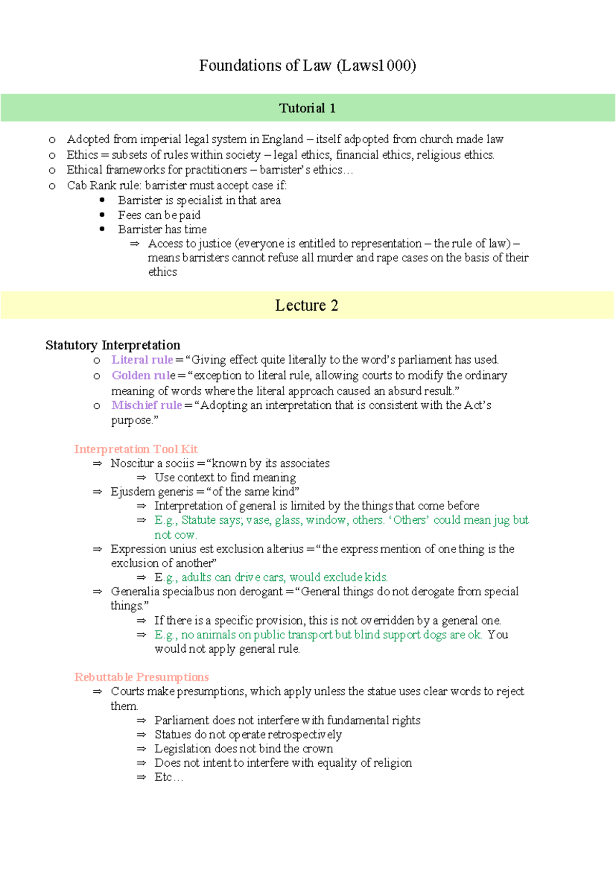 Foundations of Law - o Ethical frameworks for practitioners – barrister ...
