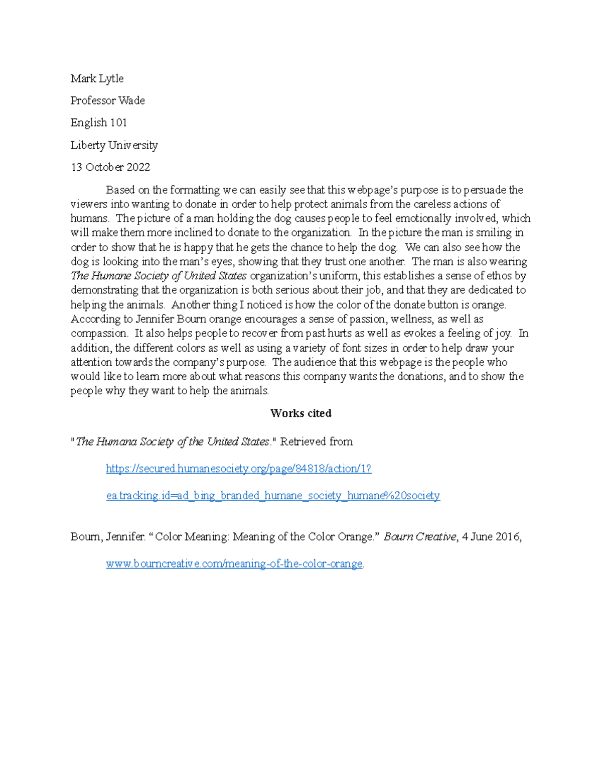 Visual Rhetorical Analysis - Mark Lytle Professor Wade English 101 ...