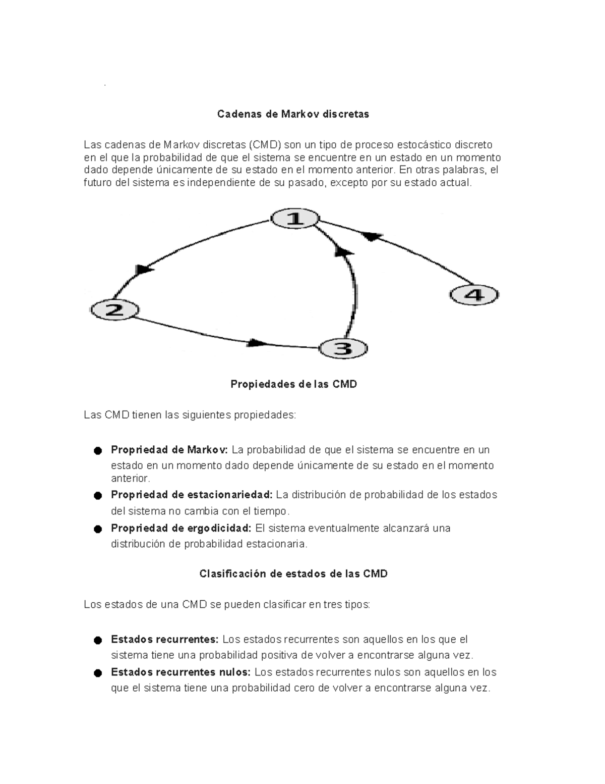Markov - markof - . Cadenas de Markov discretas Las cadenas de Markov ...