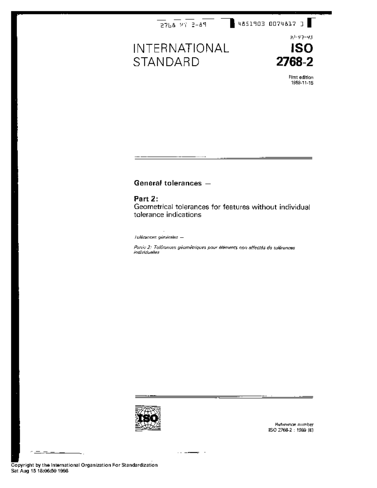 ISO 2768-2(Geometrical tolerances) - raftarsazmani - Studocu
