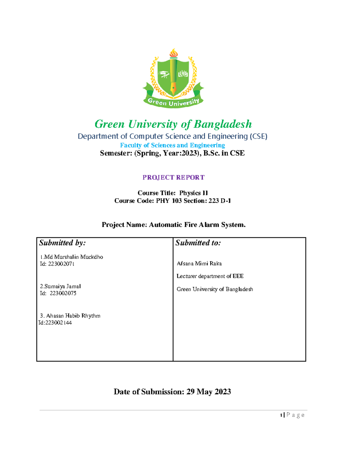 Green University of Banglades 1 - Green University of Bangladesh ...