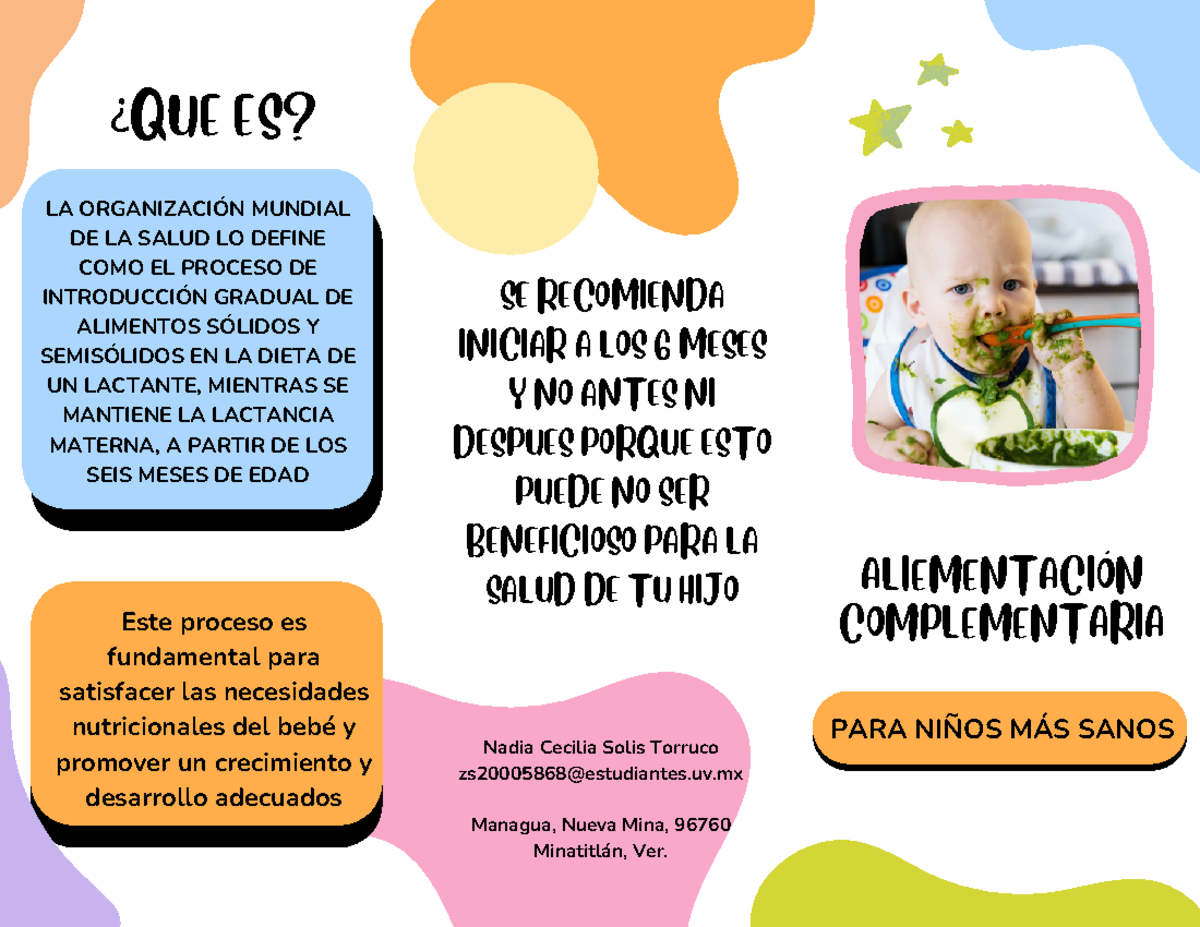 Ablactación y alimentación complementaria - SE RECOMIENDA INICIAR A LOS ...