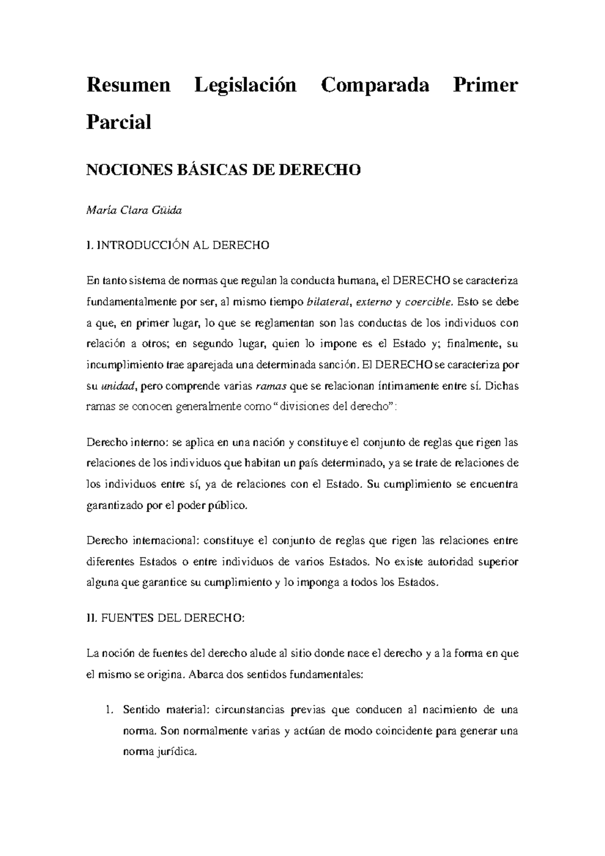 Resumen Legislación Comparada Toda la materia - Resumen Legislación ...