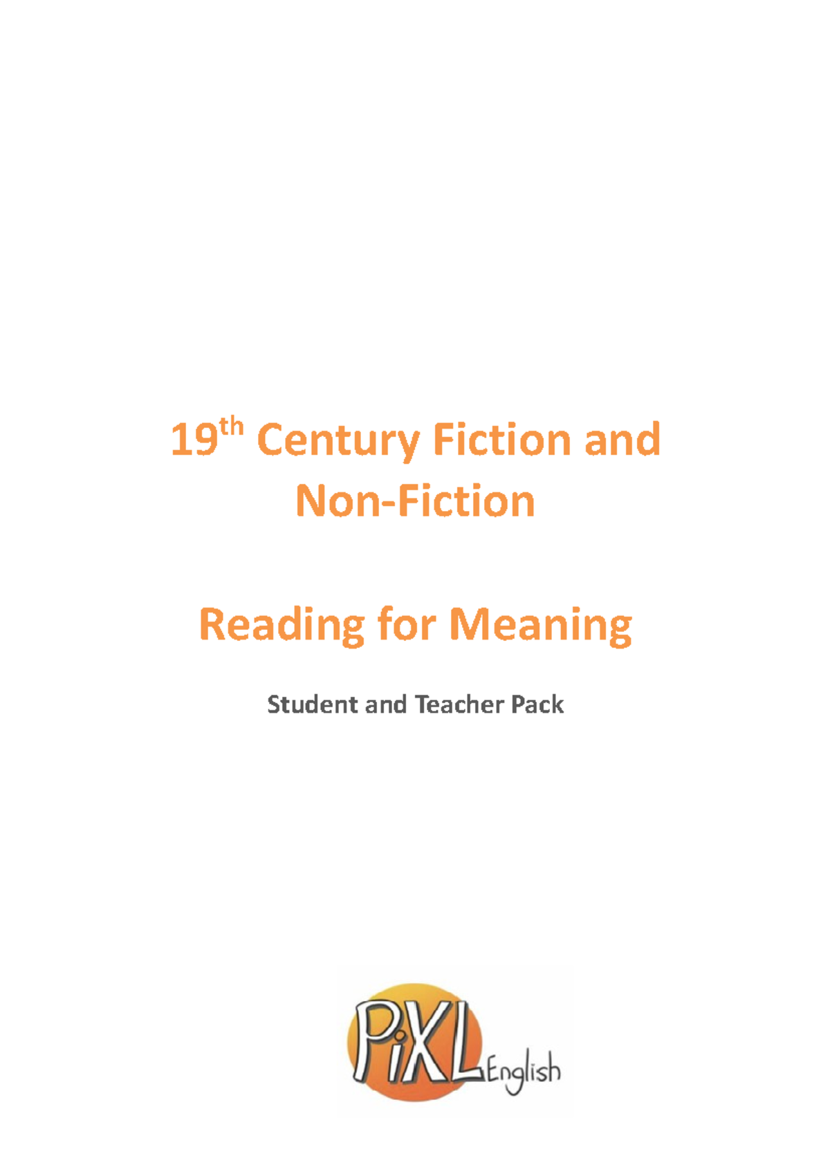 NEW 19th Century Reading for Meaning Activity Booklet - Sept 2017 - 19 ...