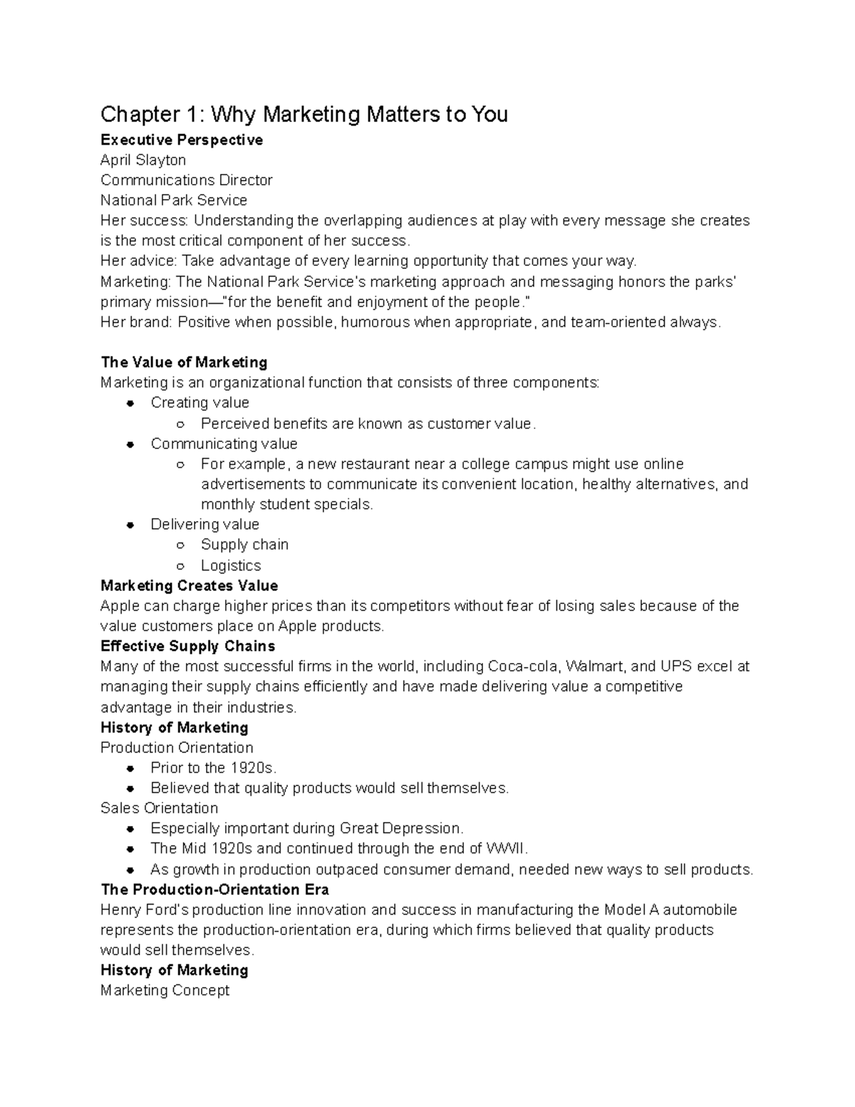 Why Marketing Matters to You - Chapter 1: Why Marketing Matters to You ...