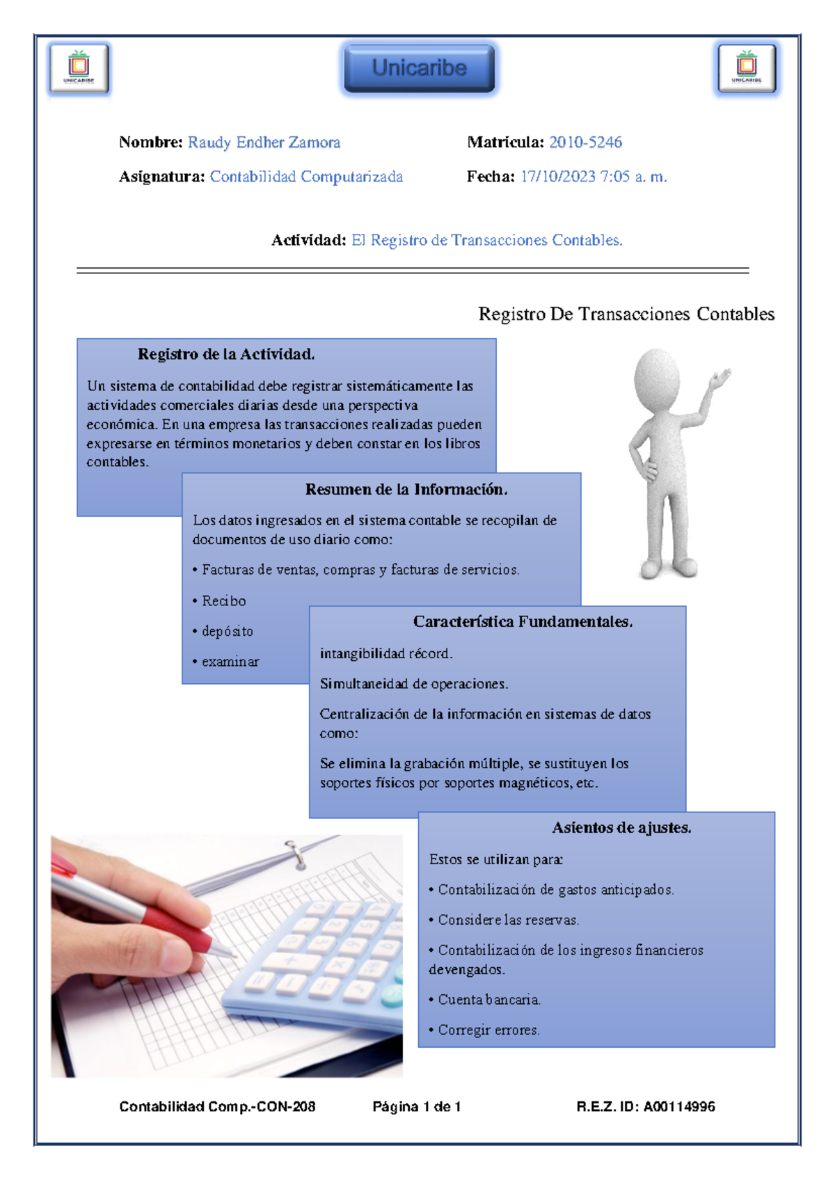 Unidad 4. Actividad 1. El Registro de Transacciones Contables ...